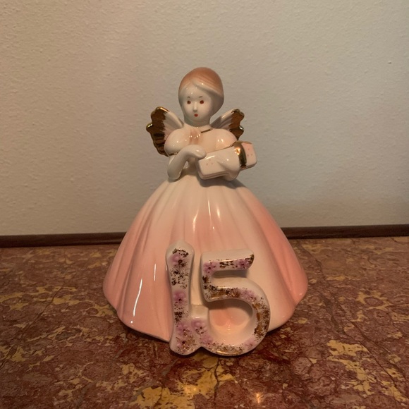 Other | Joseph Original Porcelain Angel Birthday Figurine With Pink ...